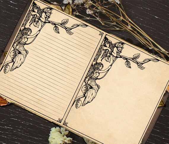 Book of Shadows Printable Blank Page Magic Journal Spell | Etsy