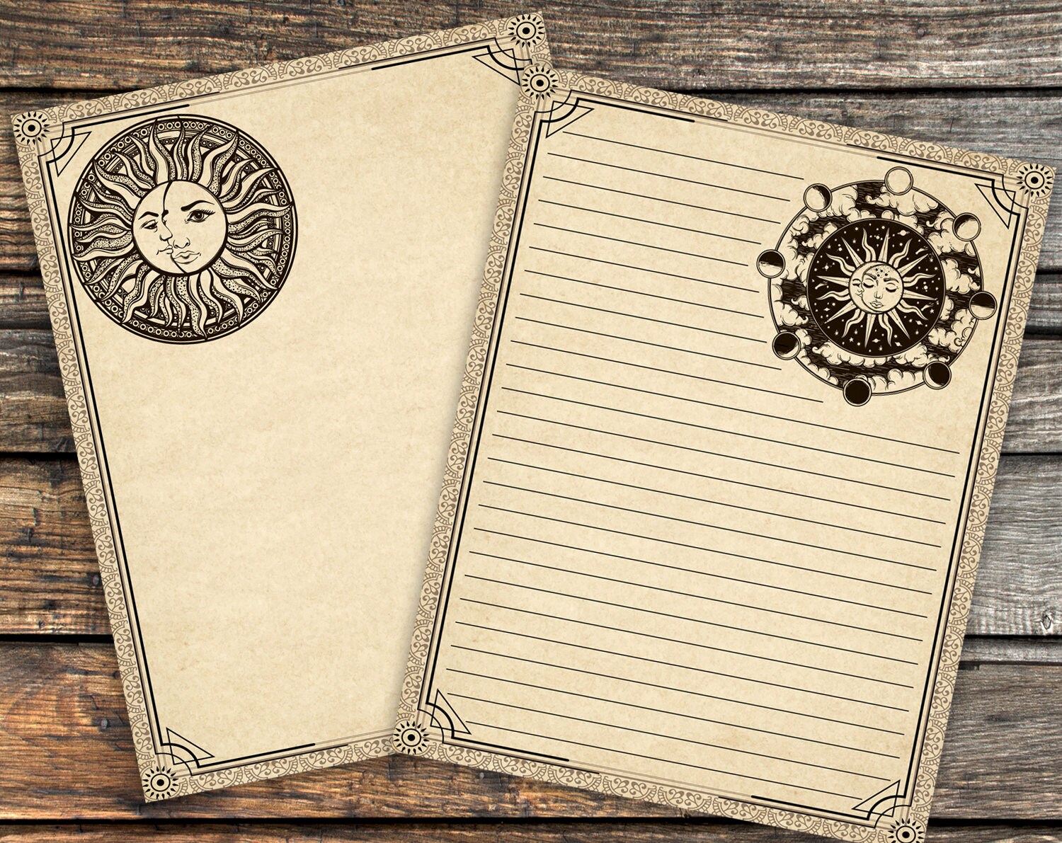 Blank Book of Shadows Pages Printable Magic Book Page Witch - Etsy ...