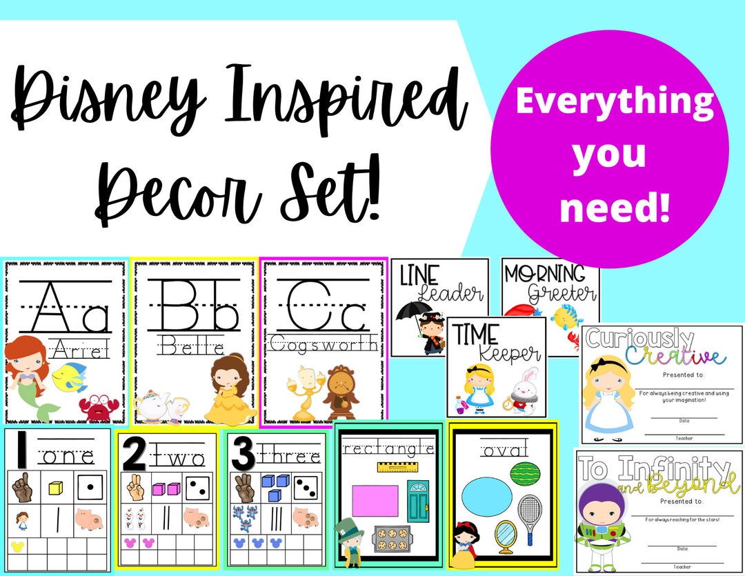 Disney Inspired Classroom Decor Bundle - Etsy