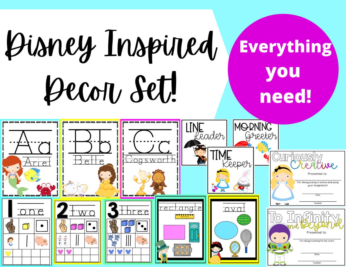 Disney Inspired Classroom Decor Bundle - Etsy