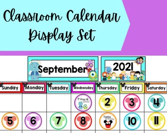 Retro Classroom Decor Calendar Kit - Etsy