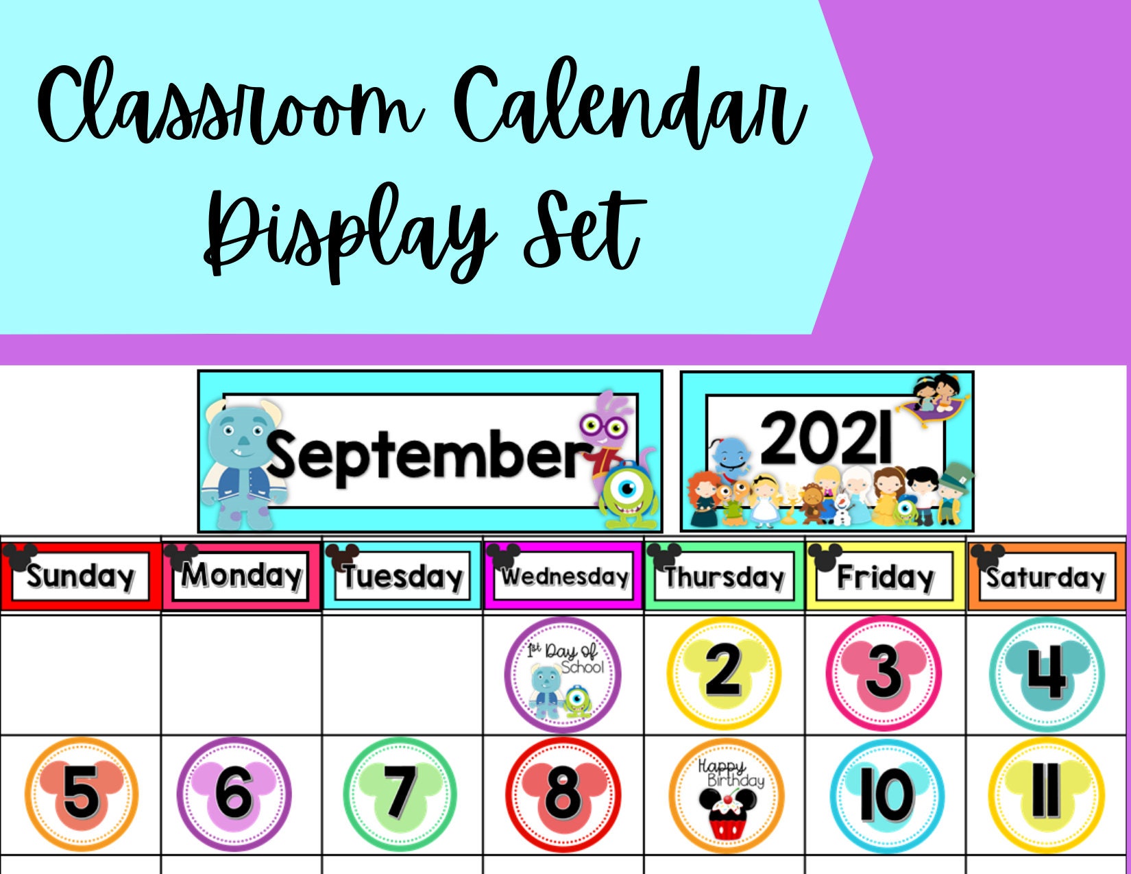 Magical Classroom Calendar - Etsy