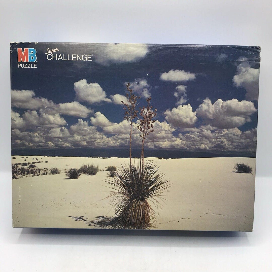 1500 Piece Super Challenge Puzzle Vintage 1985 by MB Puzzles White ...