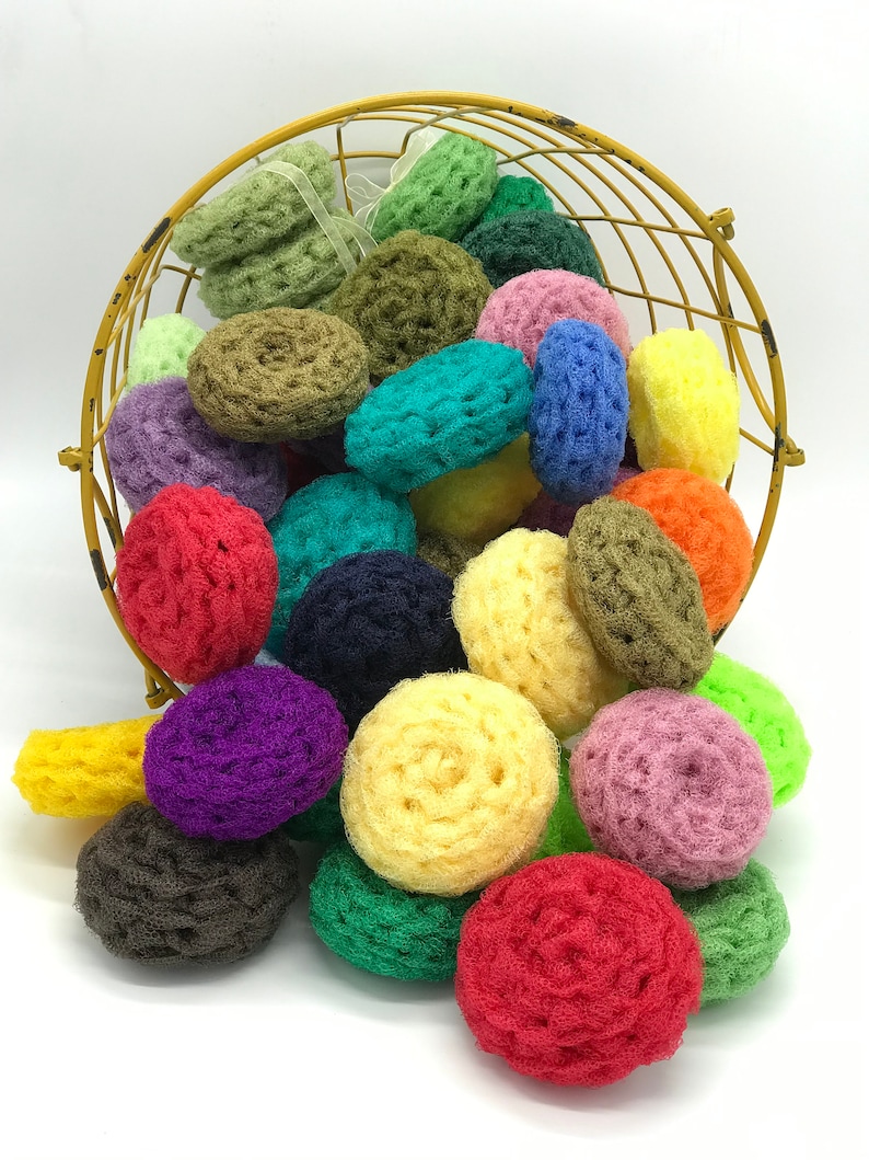 Handmade Nylon Net Dish Scrubbies: Assorted Colors - Etsy