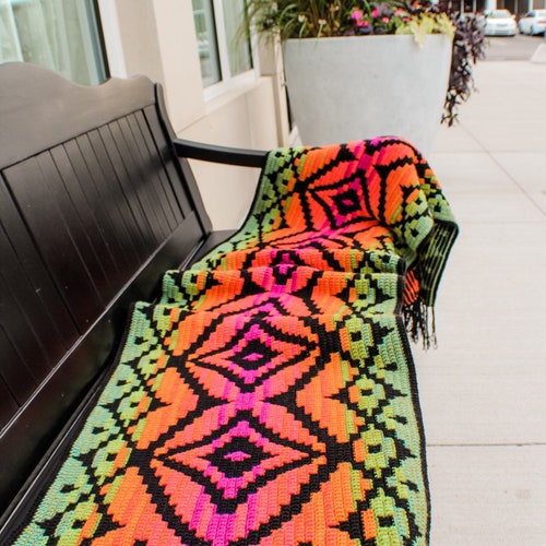 Moroccan Mosaic Wrap Crochet Pattern - Etsy