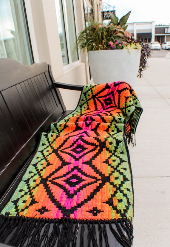 Moroccan Mosaic Wrap Crochet Pattern - Etsy