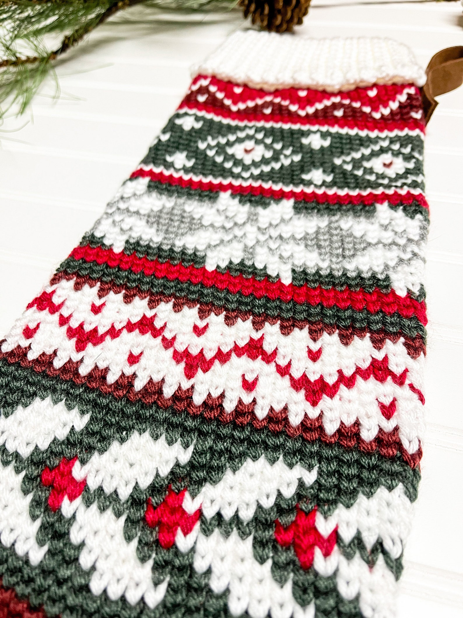 Holly Jolly Heirloom Stocking Crochet Pattern Only Crochet | Etsy