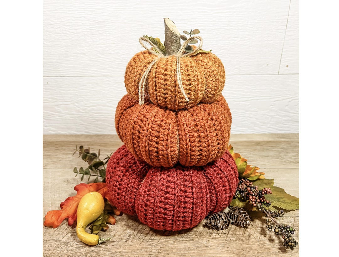 Stackable Pumpkins - Crochet Pattern - 3 Sizes Included!! - Crochet ...