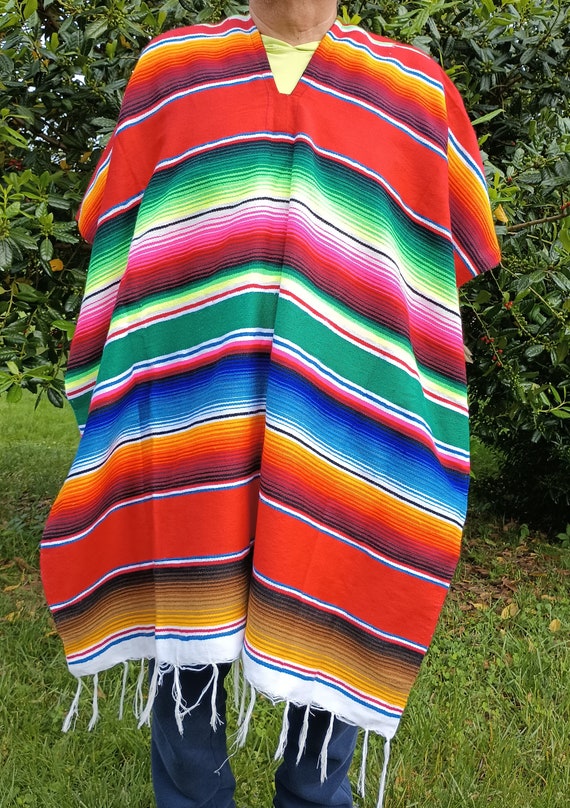 Gaban Mexicano Gabán Artesanal México Doble Vista UNISEX