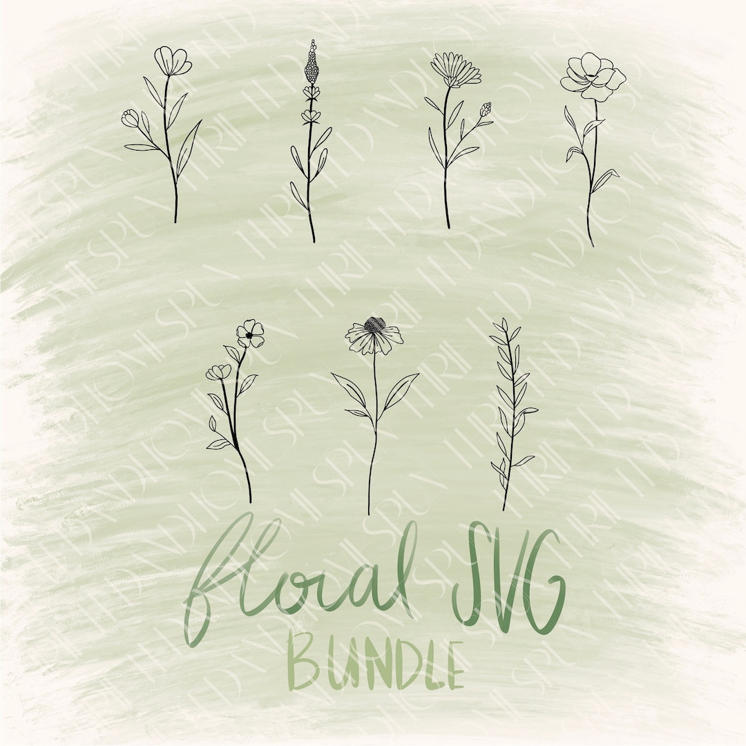 Floral SVG Bundle | Digital Download | Cut Files | Cricut, Silhouette ...