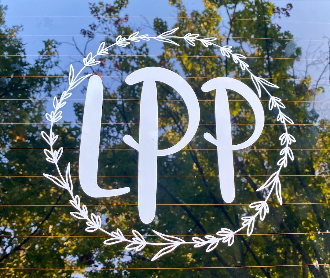 Customized Monogram Car Decal - Etsy