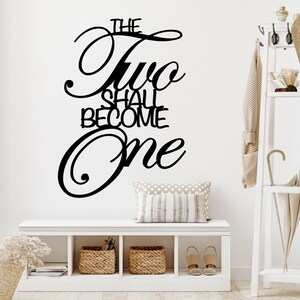 The Two Shall Become One Metal Scripture Sign to Give as a Gift for ...
