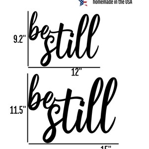 Be Still Metal Sign / Psalm 46:10 Metal Scripture Wall Art / Christian ...
