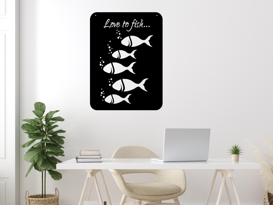 Love to Fish Metal Sign sample Closeout Sale / Metal Fishing Sign ...