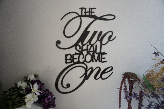 The Two Shall Become One Metal Scripture Sign to Give as a | Etsy