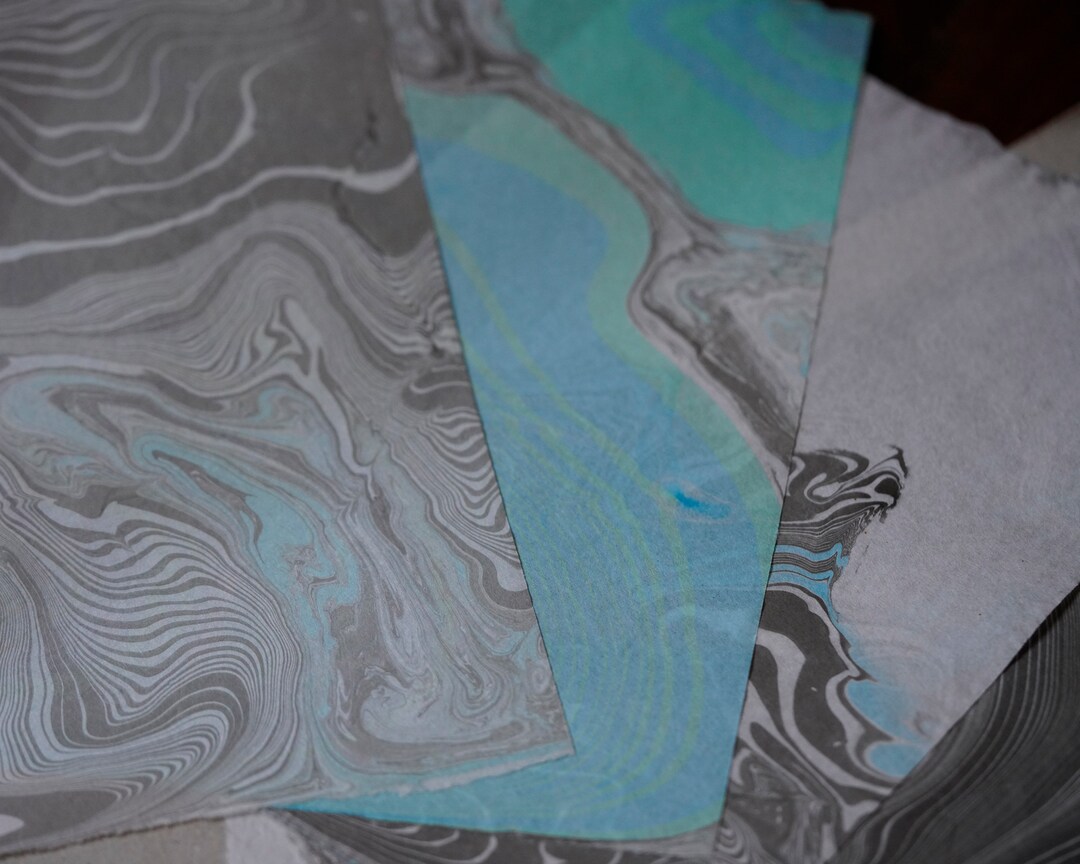 Suminagashi Paper Sets 5 Pieces - Etsy