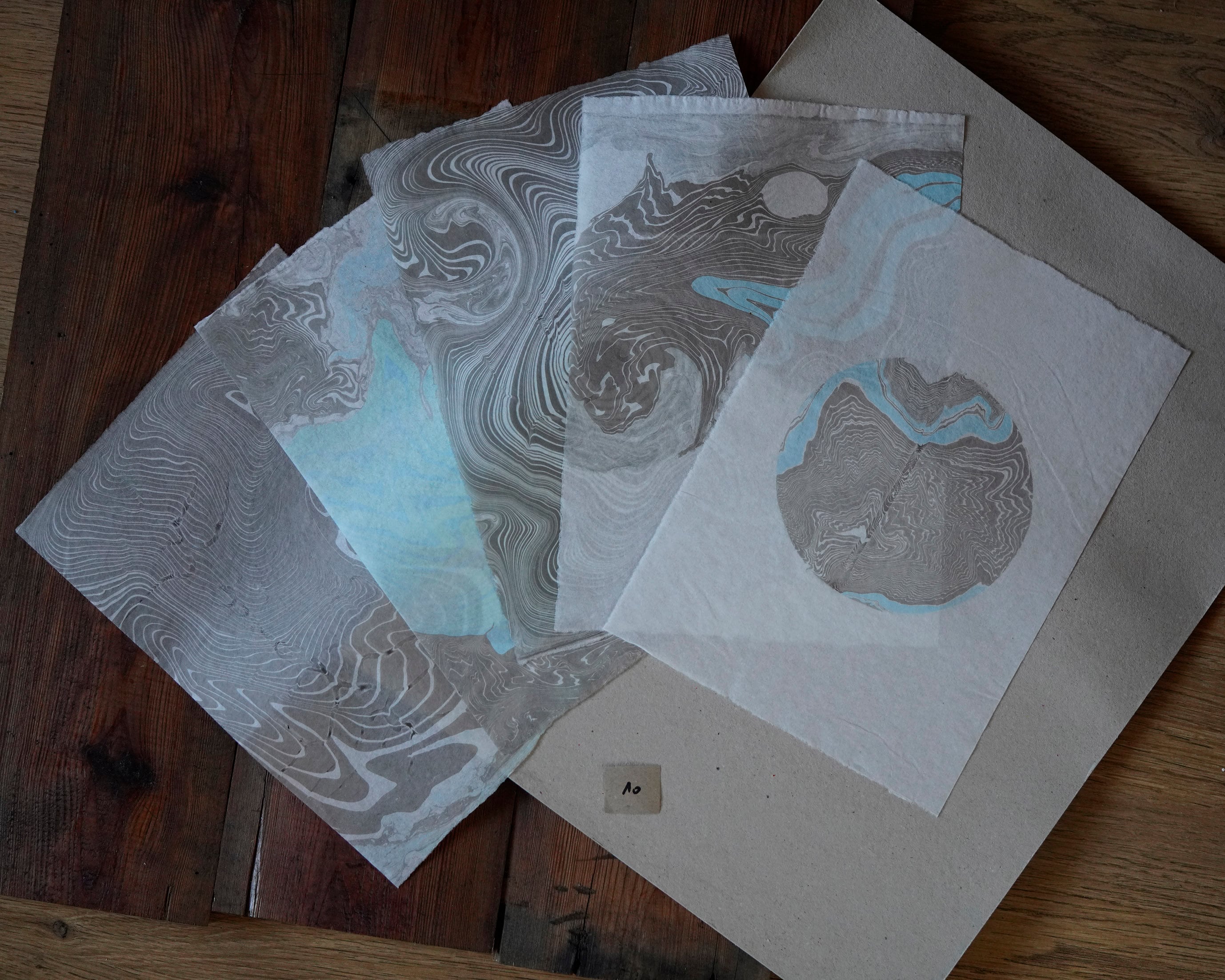 Suminagashi Paper Sets 5 Pieces - Etsy