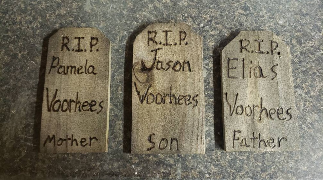 Limited Edition THC Friday the 13th Pamela, Elias & Jason Voorhees Wood ...