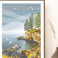Door County Map 11x17 - Etsy