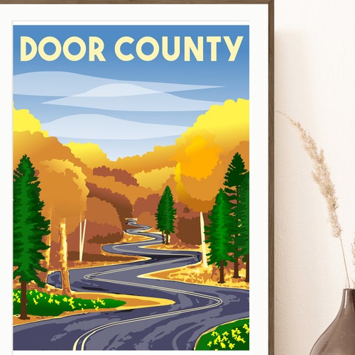 Egg Harbor Door County Art Print Egg Harbor Beach Colorful - Etsy