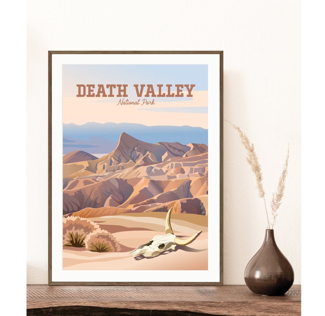 Death Valley National Park Print | California Travel Poster | Zabriskie ...