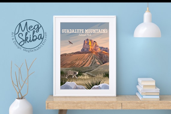 Guadalupe Mountains National Park Poster Guadalupe Peak | Etsy