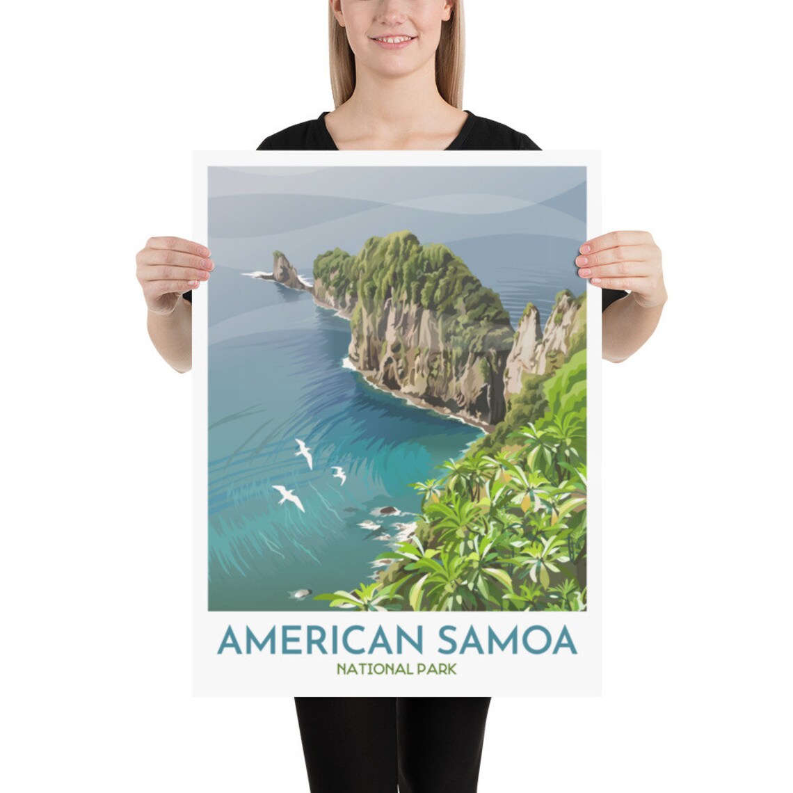 American Samoa National Park Poster | American Samoa Aerial View With ...