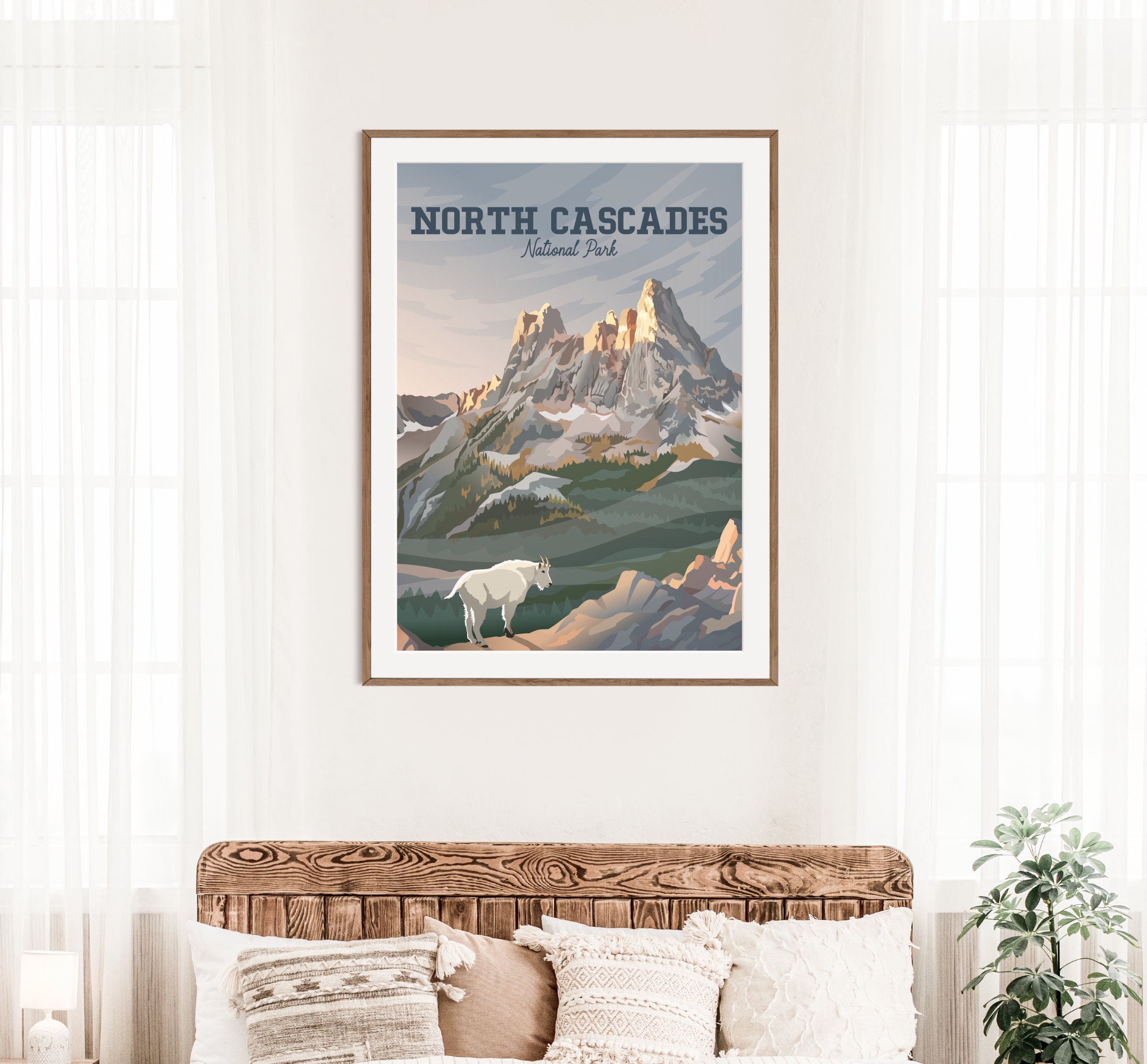 North Cascades National Park Poster | North Cascades Print | Washington ...