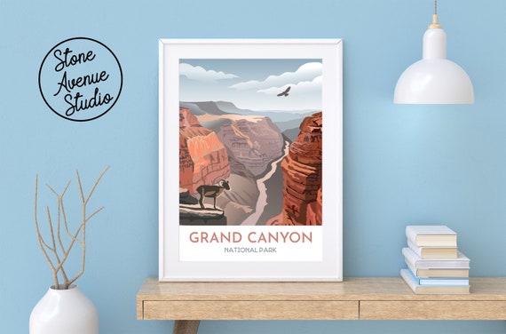 Grand Canyon National Park Poster Grand Canyon Travel Print | Etsy
