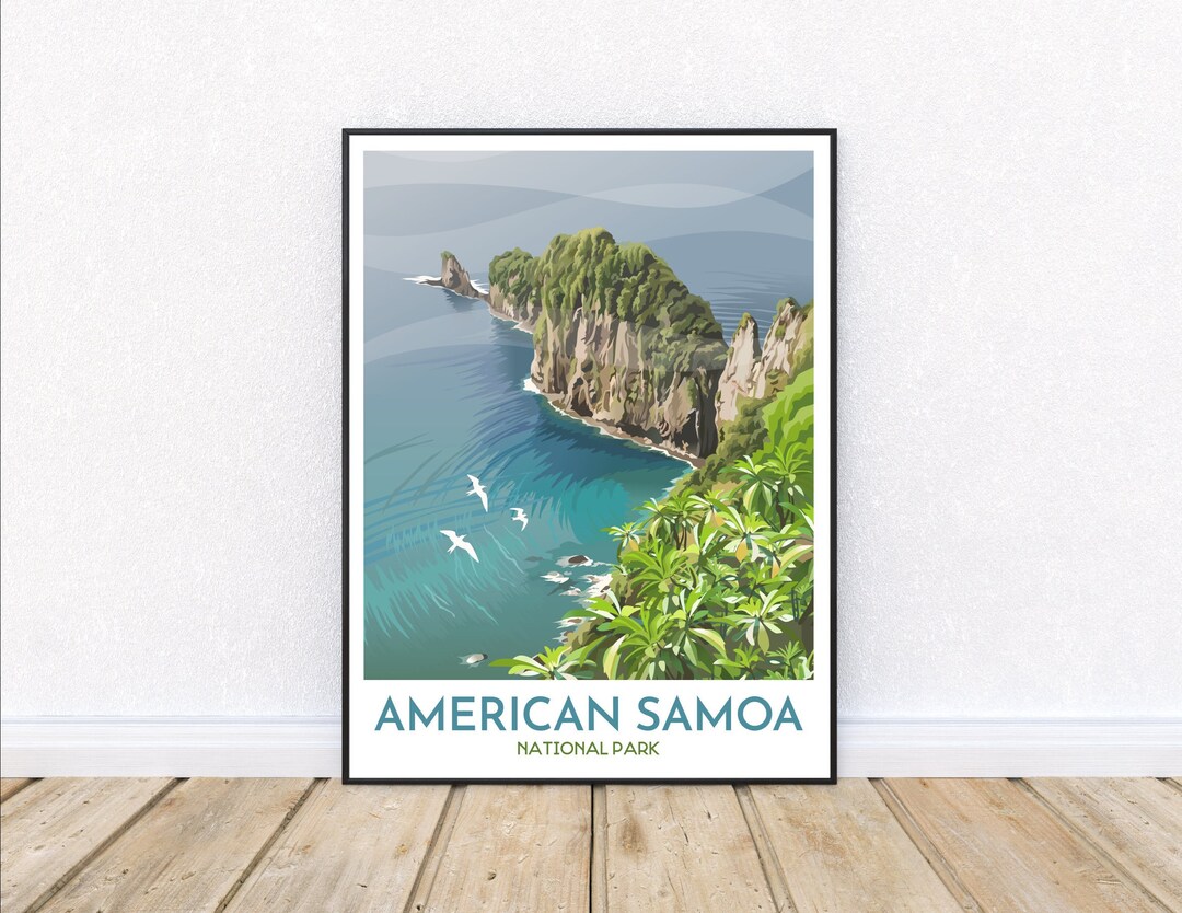 American Samoa National Park Poster | American Samoa Aerial View With ...