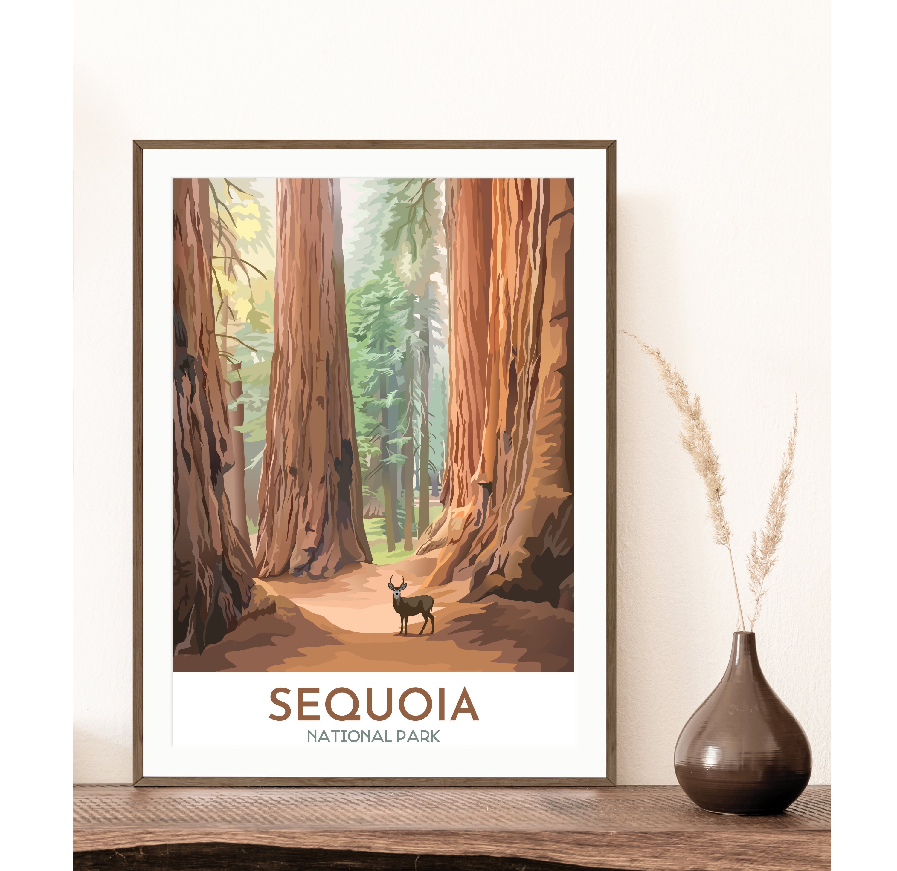 Sequoia National Park Poster Sequoia & Kings Canyon Giant | Etsy