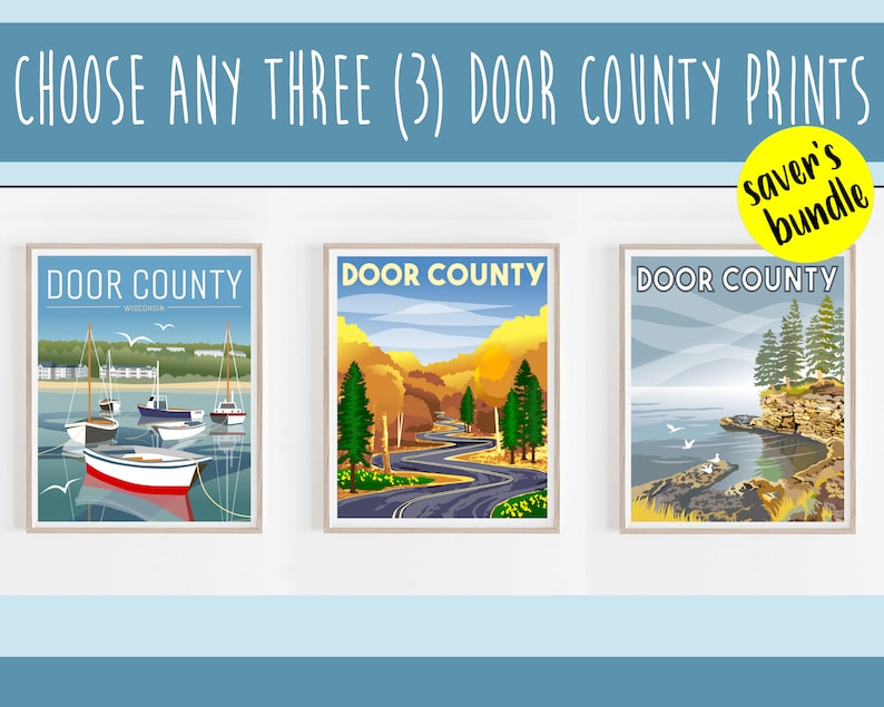 Door County Art Prints Set of 3 Choose Any Three Door - Etsy