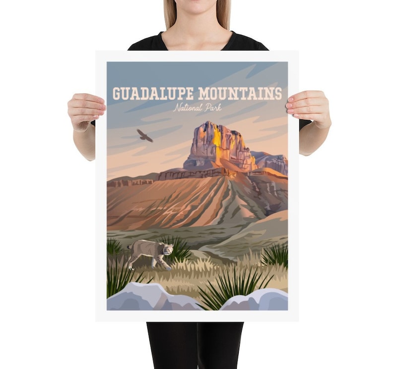 Guadalupe Mountains National Park Poster Guadalupe Peak | Etsy