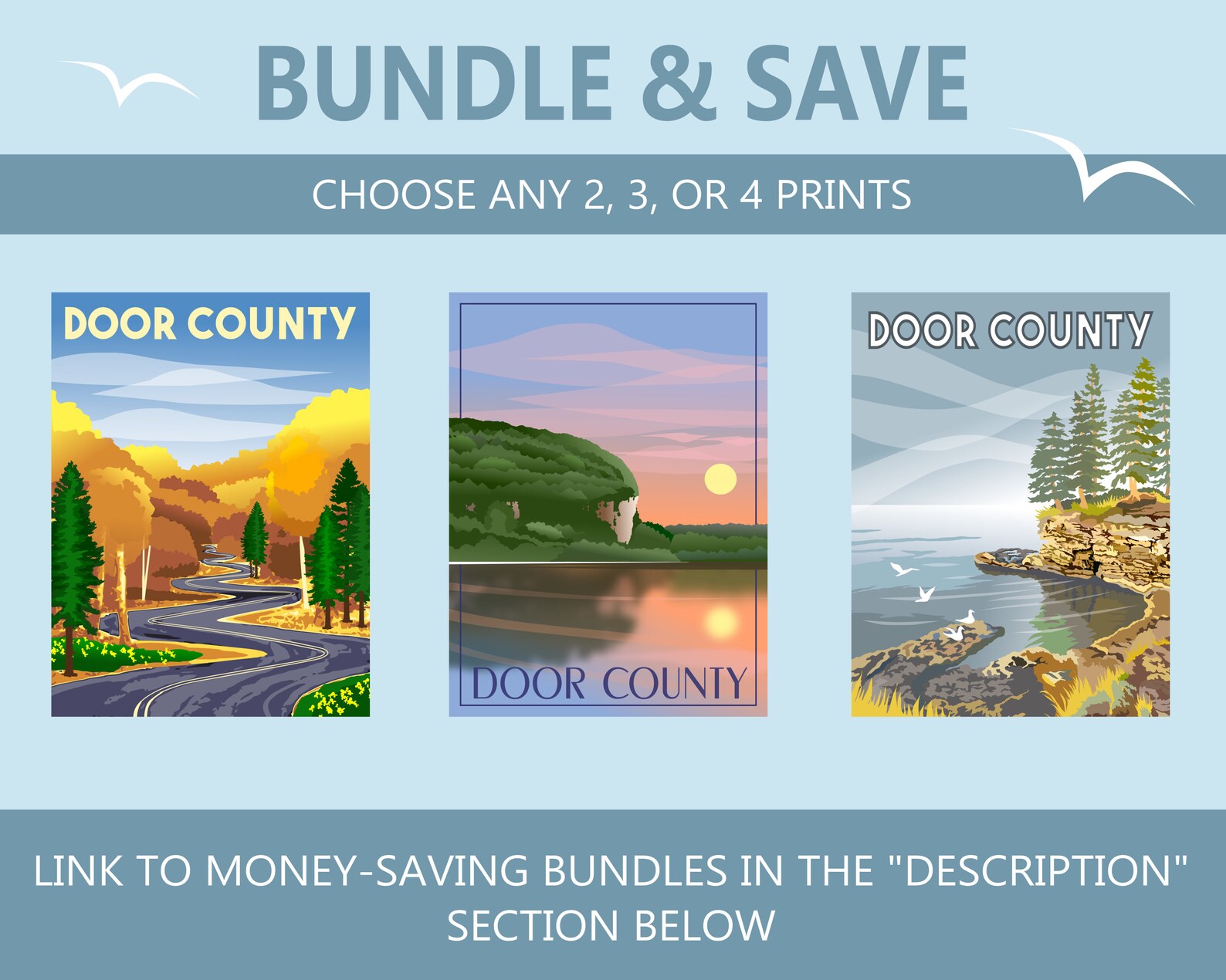 Egg Harbor Door County Art Print Egg Harbor Beach Colorful - Etsy