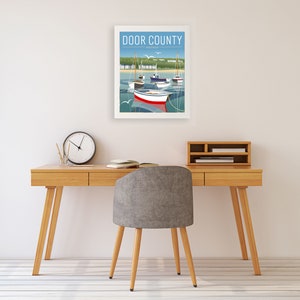 Door County Art Print, Boats in a Harbor Poster, Sister Bay Wisconsin ...