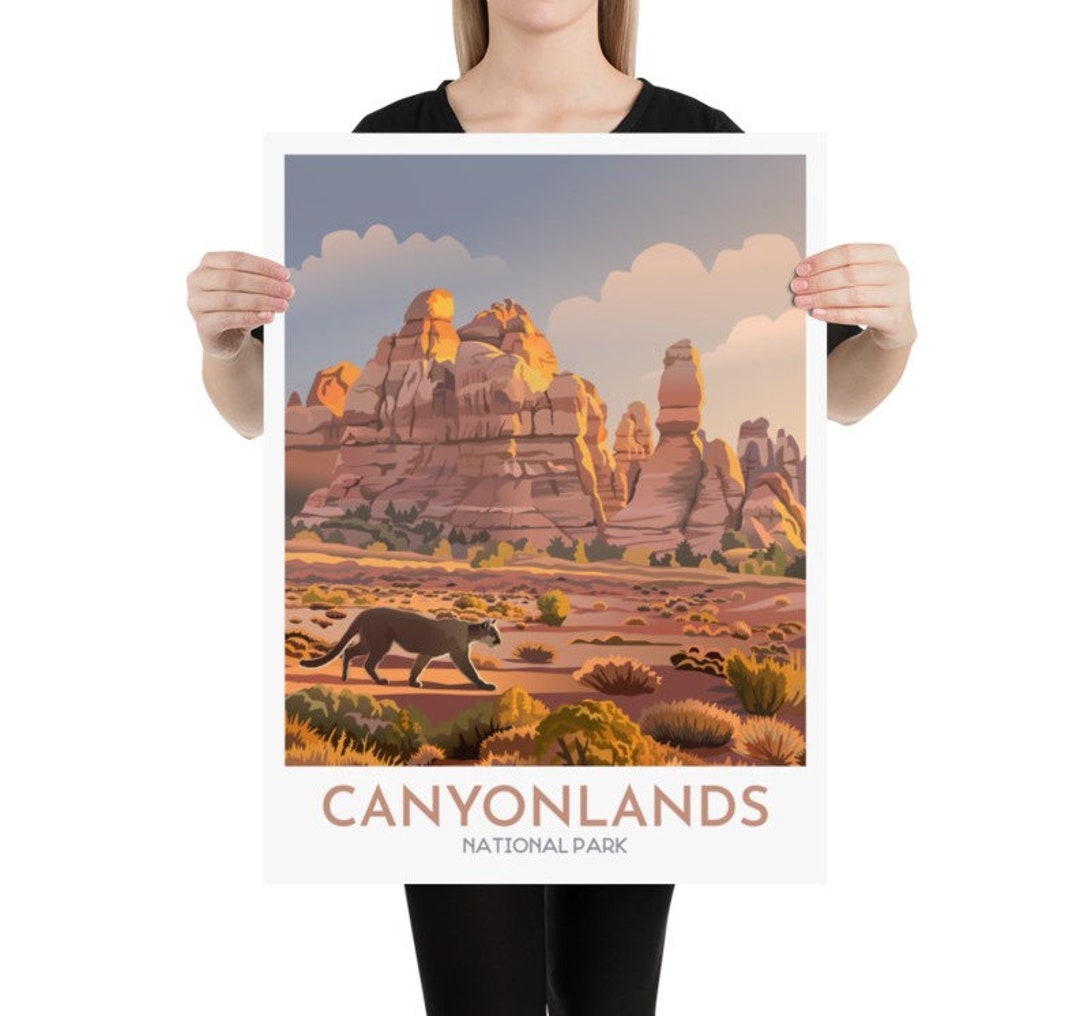 Canyonlands National Park Print | Needles Rock Formations With Cougar ...