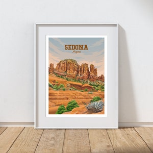 Sedona Arizona Poster | Red Rock State Park Print | Cathedral Rock ...