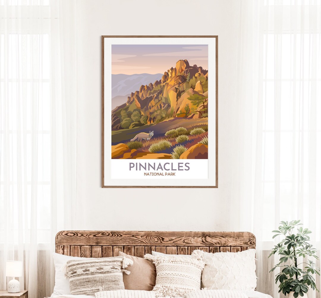 Pinnacles National Park Poster | Pinnacles California Wall Art | Gray ...