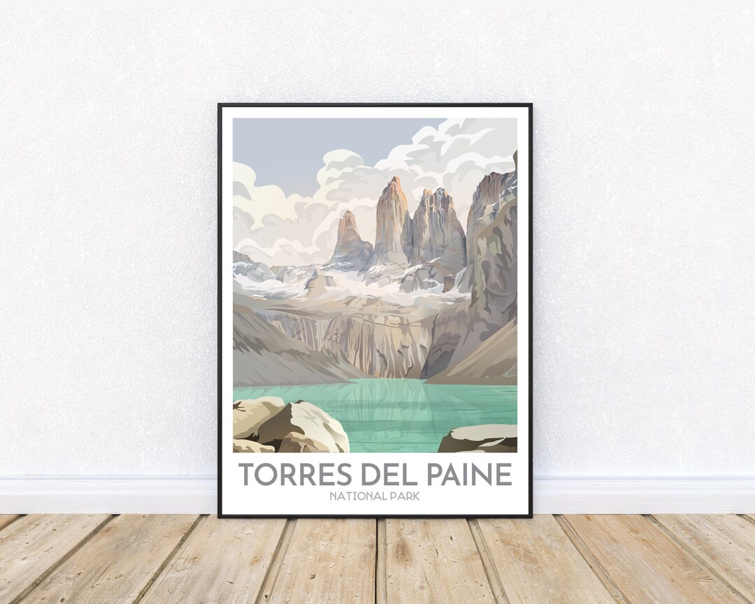 Torres Del Paine Poster | Chilean Patagonia | Torres Del Paine Towers ...