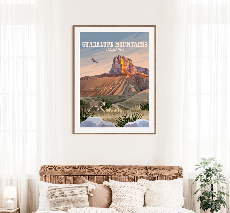 Guadalupe Mountains National Park Poster Guadalupe Peak | Etsy