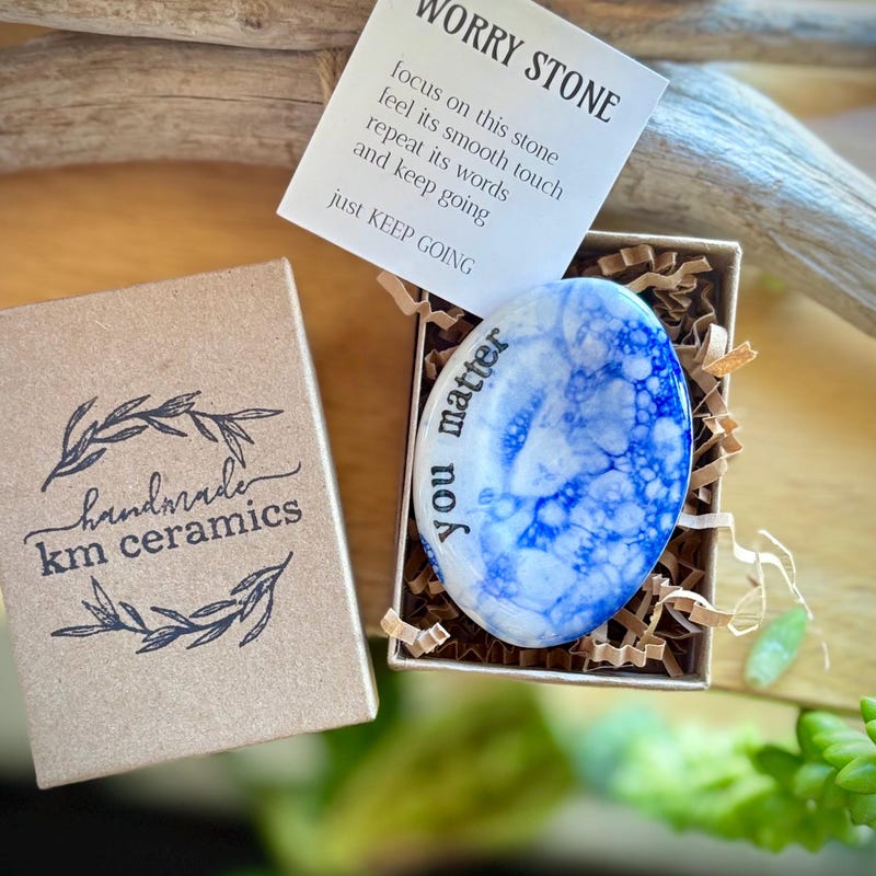 Ceramic Worry Stone - Etsy