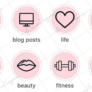 Instagram Story Highlight Icons Blush / Pink Ready to Download - Etsy