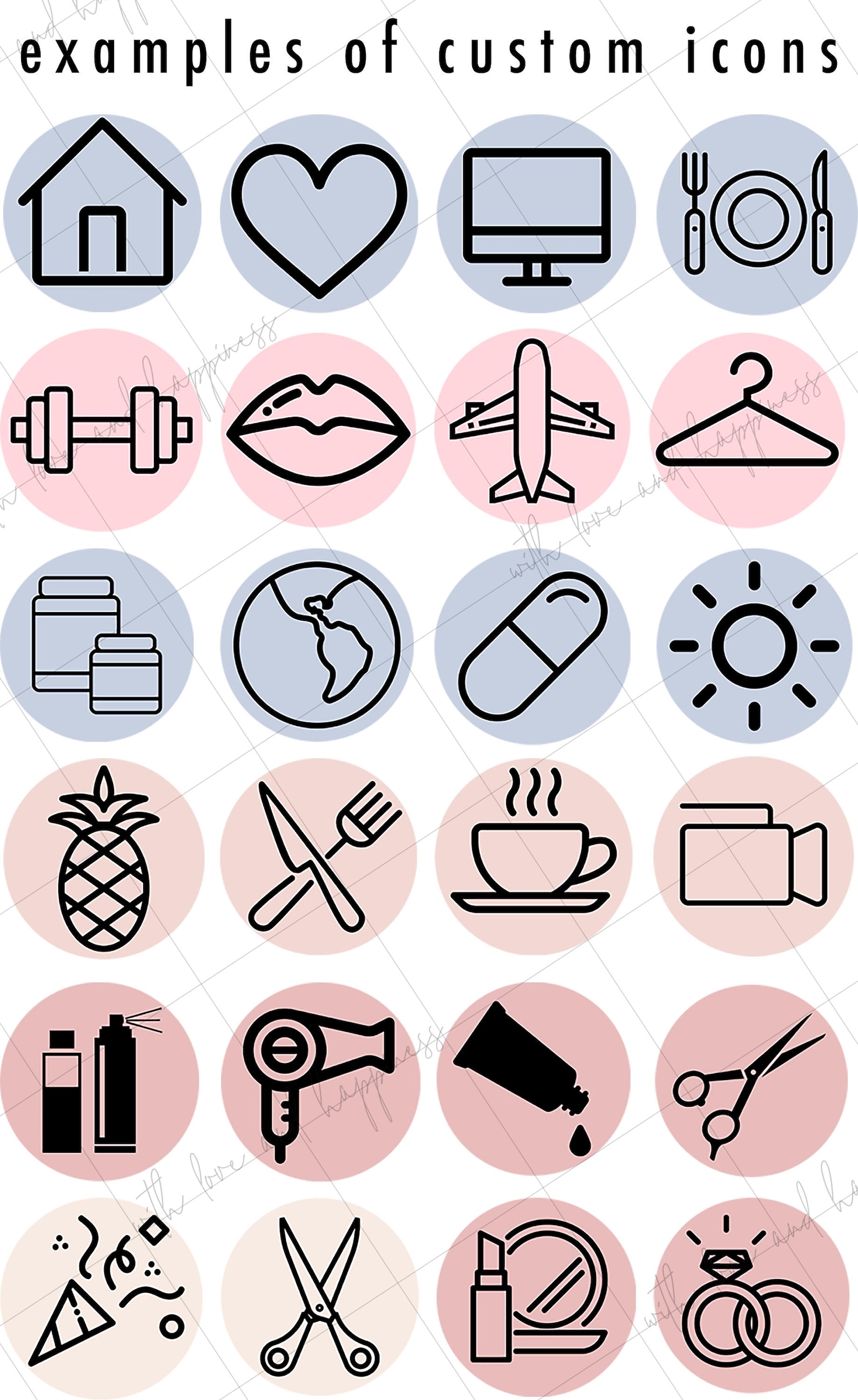 CUSTOM Instagram Story Highlight Icons Updated - Etsy