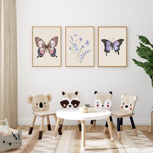 Butterfly Print Nursery Decor, Set of 10 Vintage Nature Prints, Neutral ...