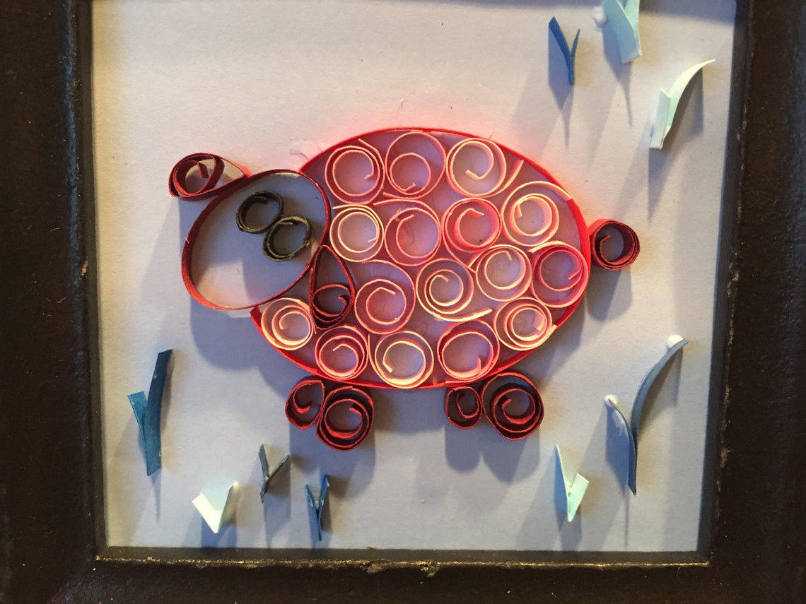 Whimsical Paper Quilled Sheep - Etsy