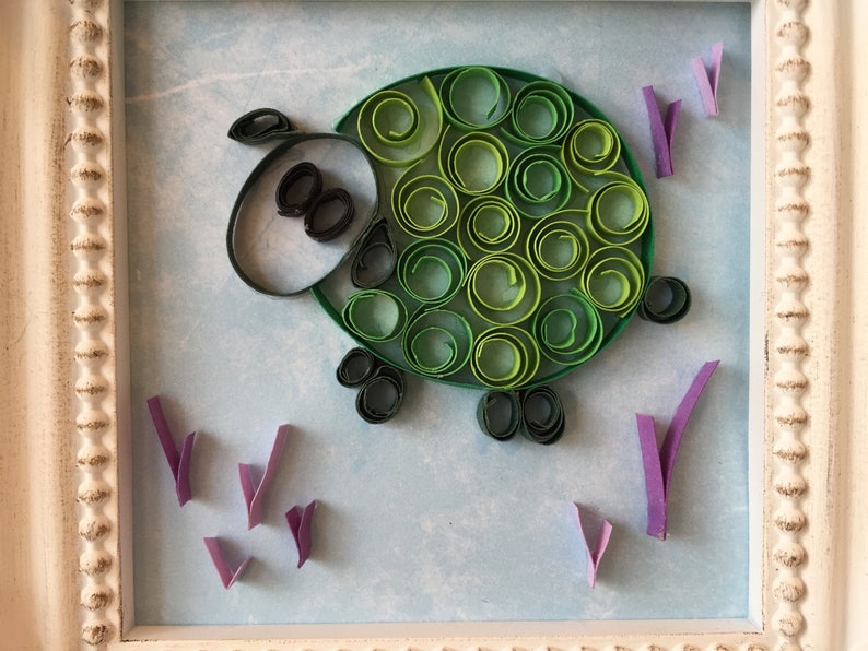 Whimsical Paper Quilled Sheep - Etsy