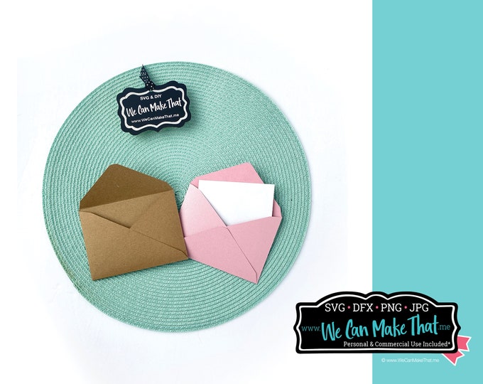 Envelope SVG Template for Cricut - "flourish" Design - Etsy Canada