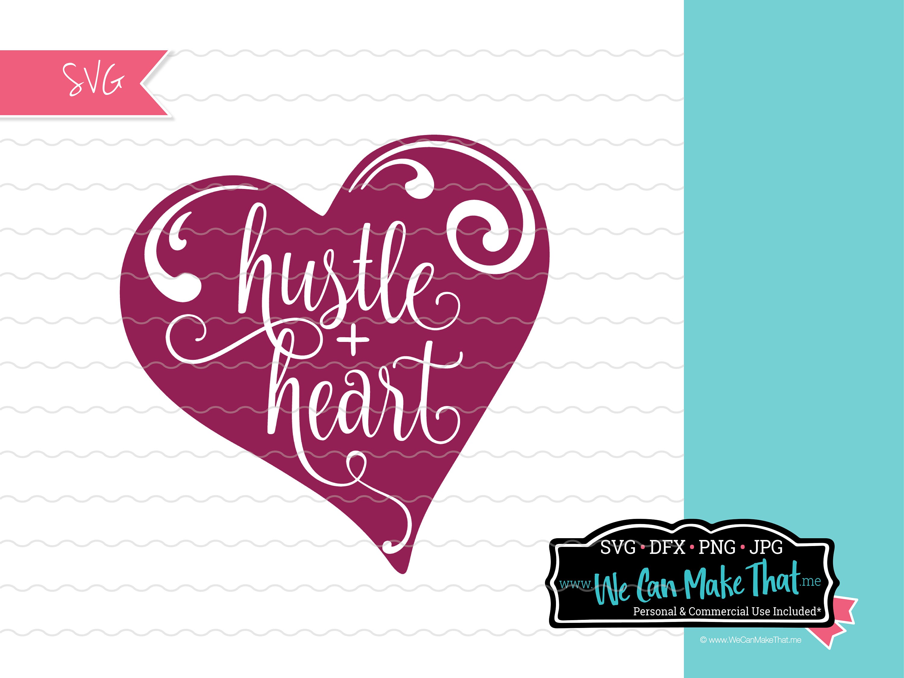 Hustle and Heart SVG, Boss Babe Shirt Design (digital Download) - Etsy