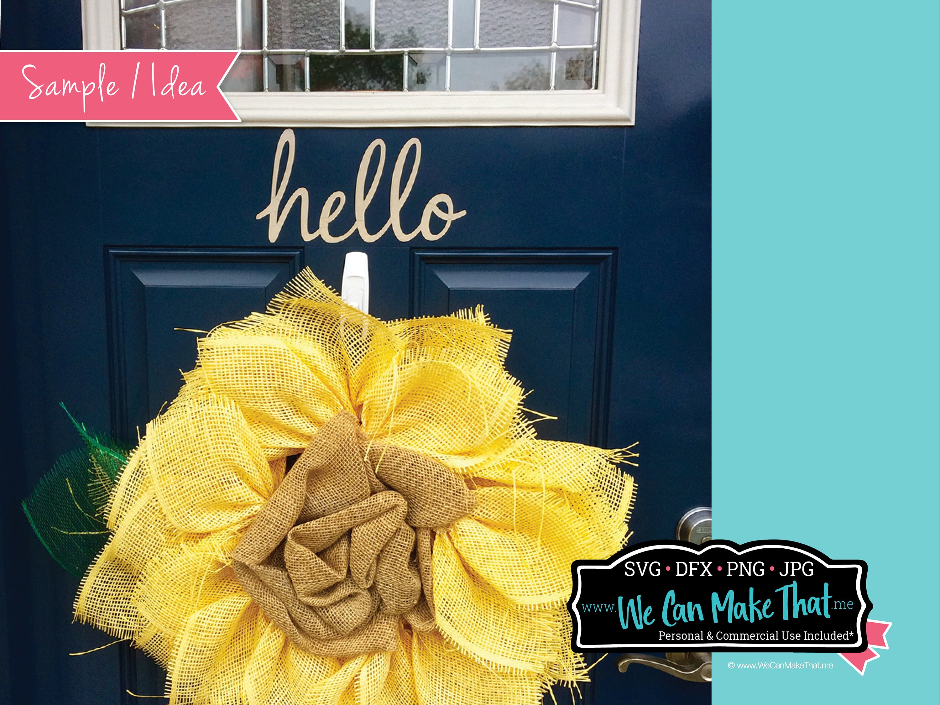 Hello Door Signs SVG, Hello Script Svg Bundle, Hello Door Sign Svg ...