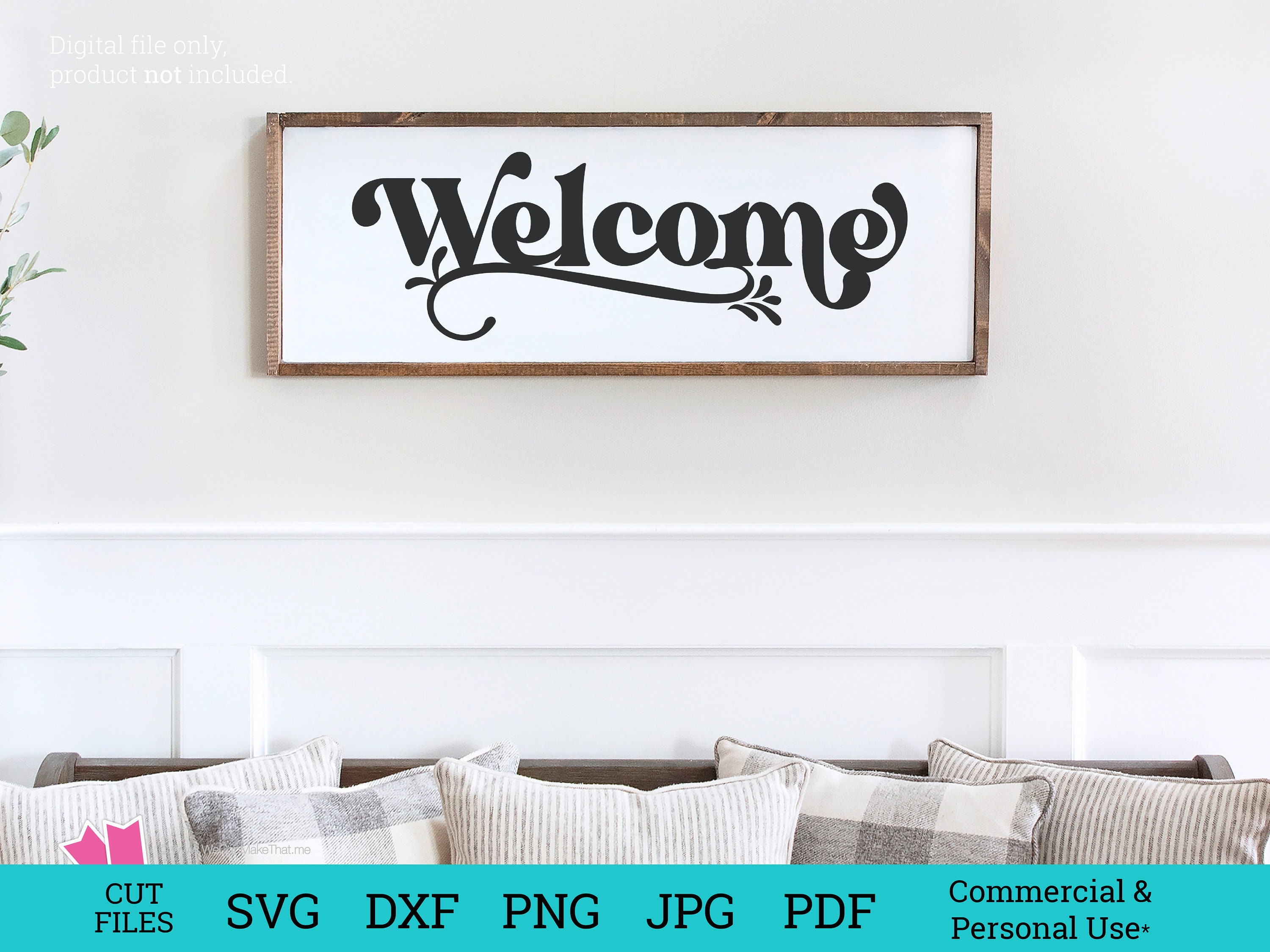 Welcome Sign SVG Cut File, Door Wreath DIY (digital Download) - Etsy
